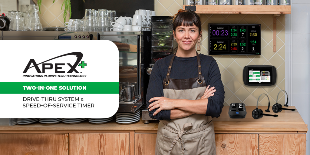 APEX Plus: Drive-Thru Headset with Integrated Timer in One Unit